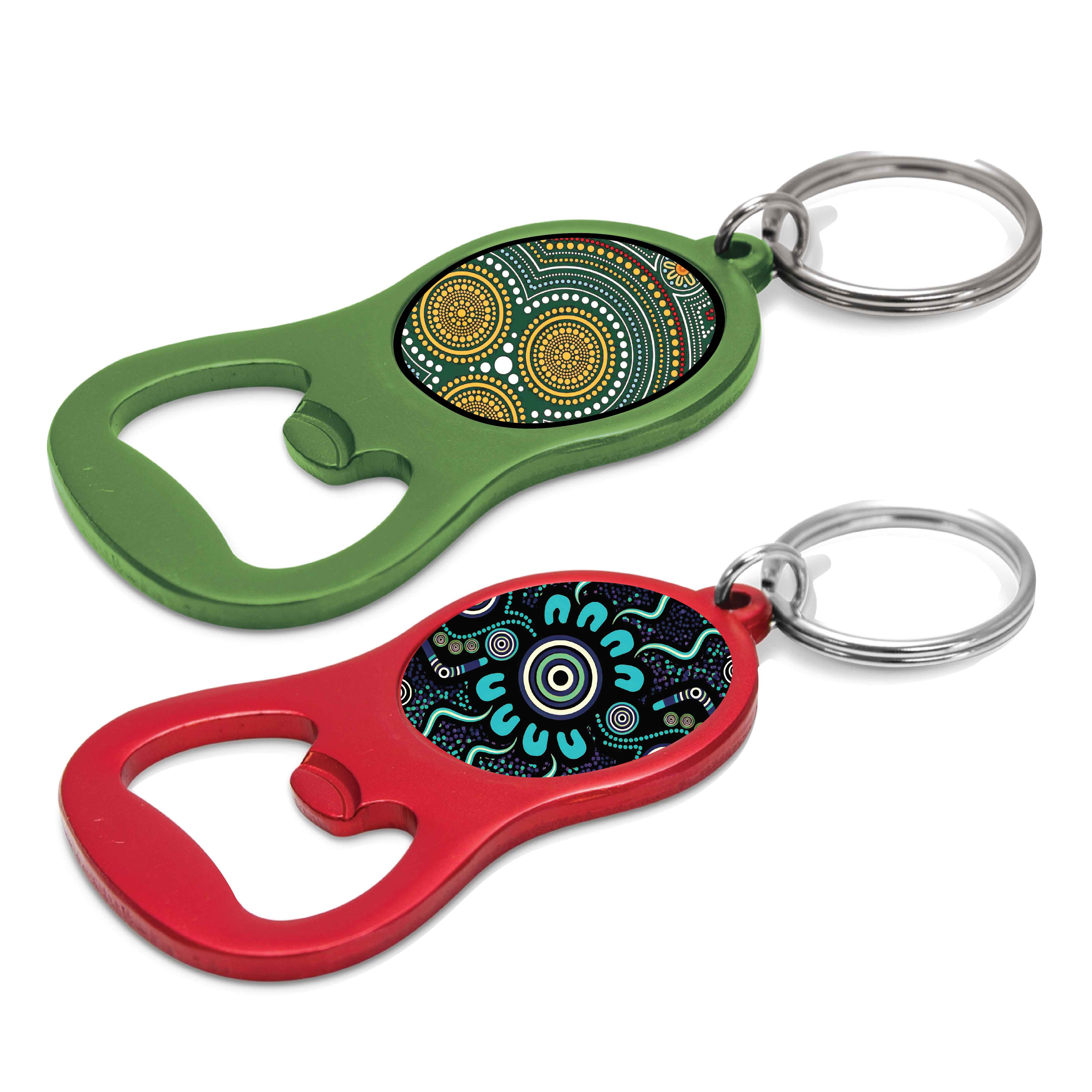 Buy Custom Printed Full Colour Chevron Bottle Opener Key Ring in Australia